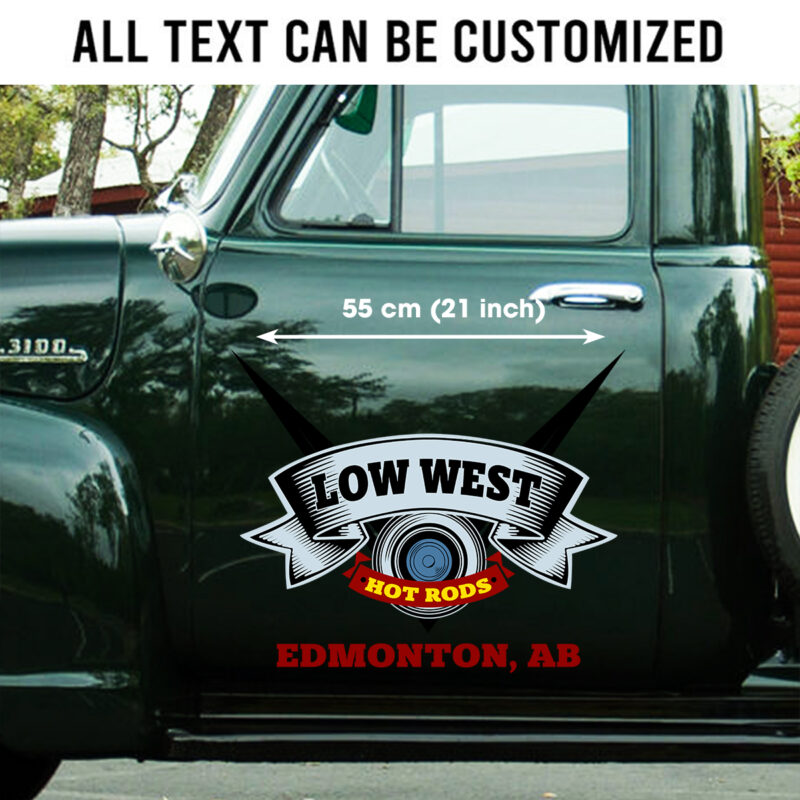 Low West V8 Car Side Decals And Graphics Set 2 Pcs - Dingmun