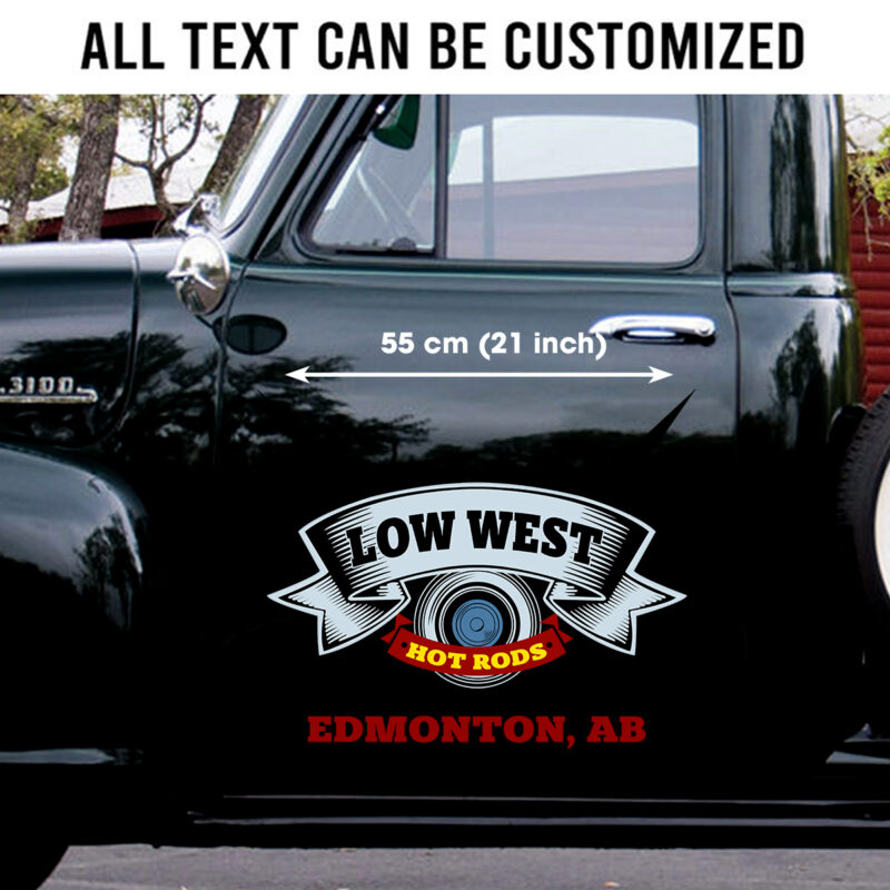 Low West V8 Car Side Decals And Graphics Set 2 Pcs - Dingmun