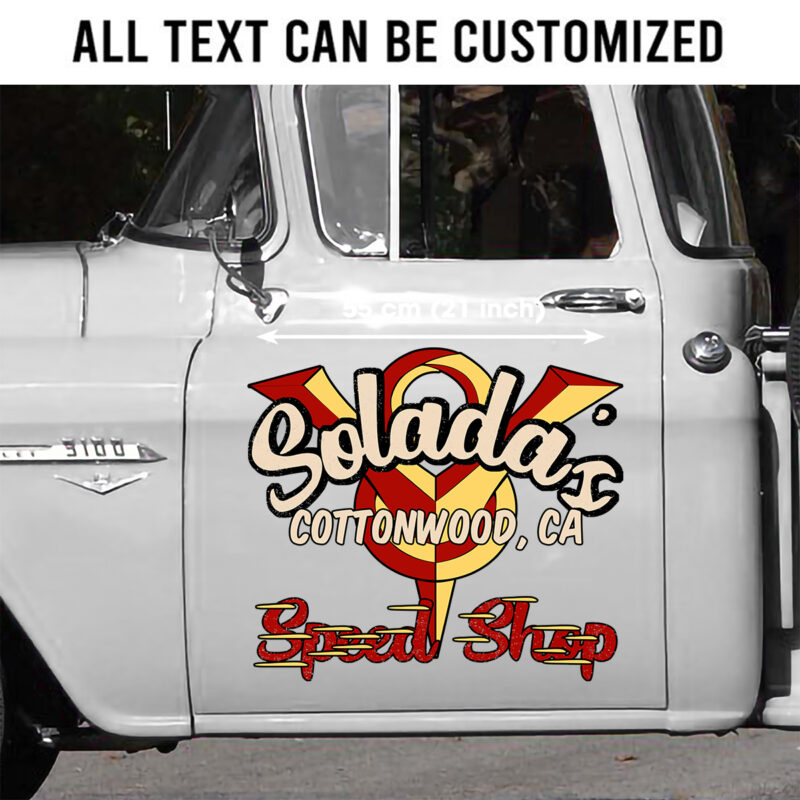 Custom V8 Car Side Decals And Graphics Set 2 Pcs - Dingmun