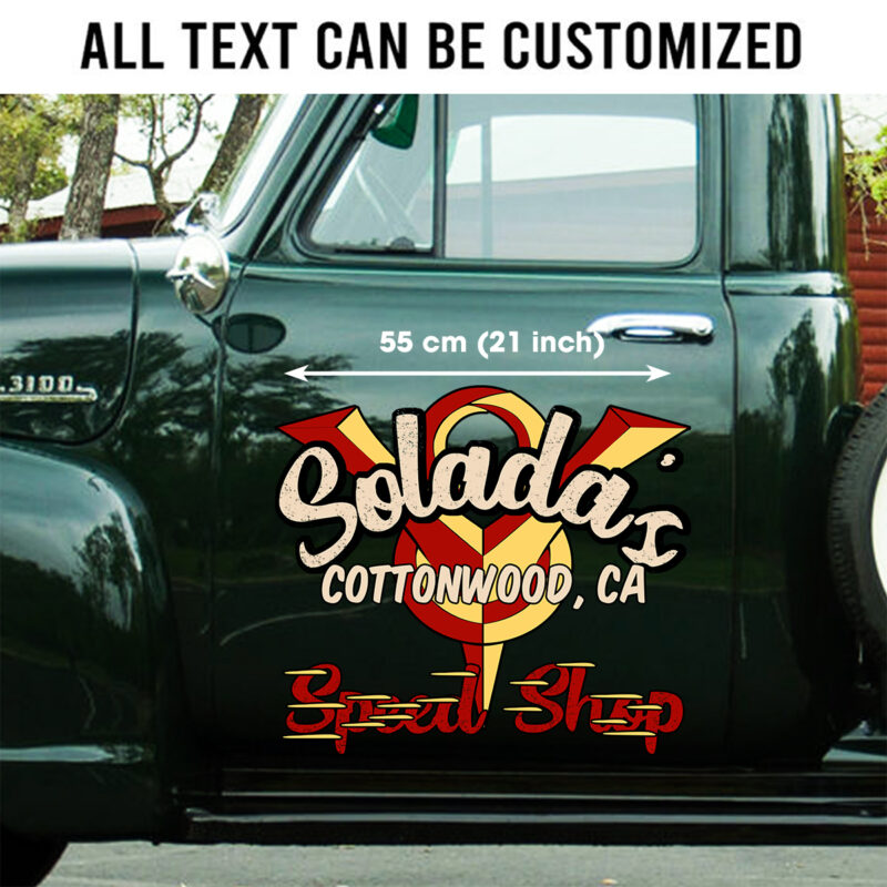 Custom V8 Car Side Decals And Graphics Set 2 Pcs - Dingmun