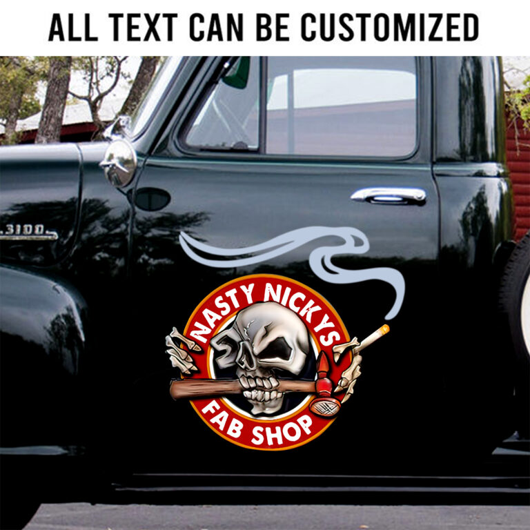 Custom Hot Rod And Racing Pinstriping Skull Iron Cross Set 02 Vinyl ...