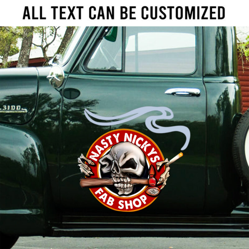 Custom Hot Rod And Racing Pinstriping Skull Iron Cross Set 02 Vinyl ...