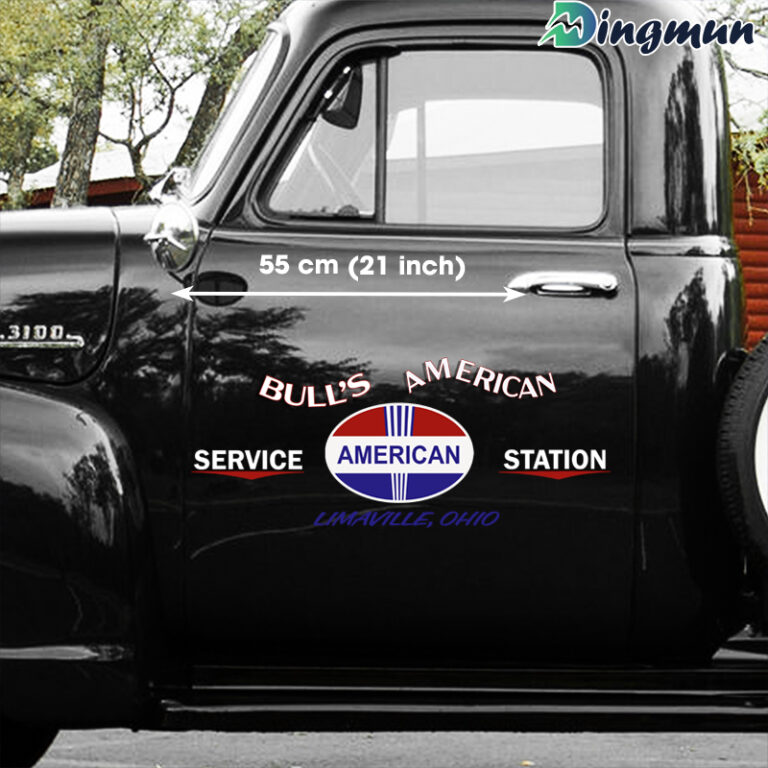 Personalized Rat Rod Service Station Door Decals - Dingmun