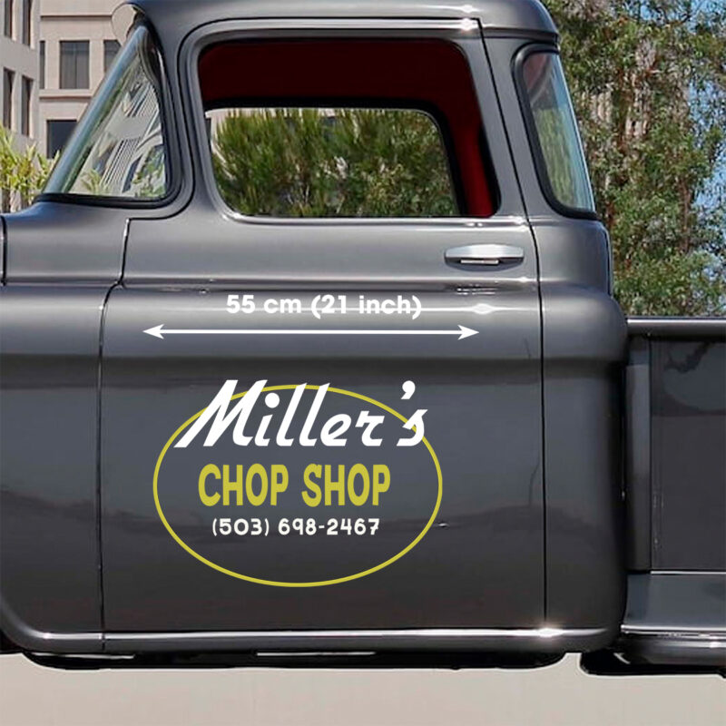 Custom Chop Shop Door Decals - Dingmun