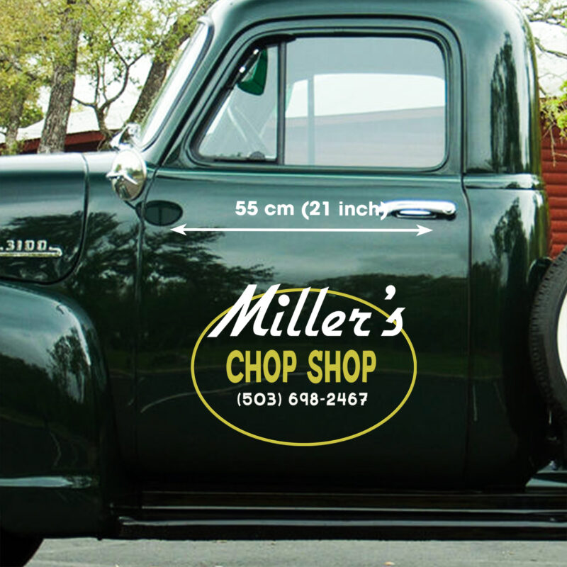 Custom Chop Shop Door Decals - Dingmun