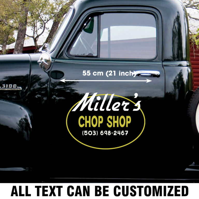 Custom Chop Shop Door Decals - Dingmun