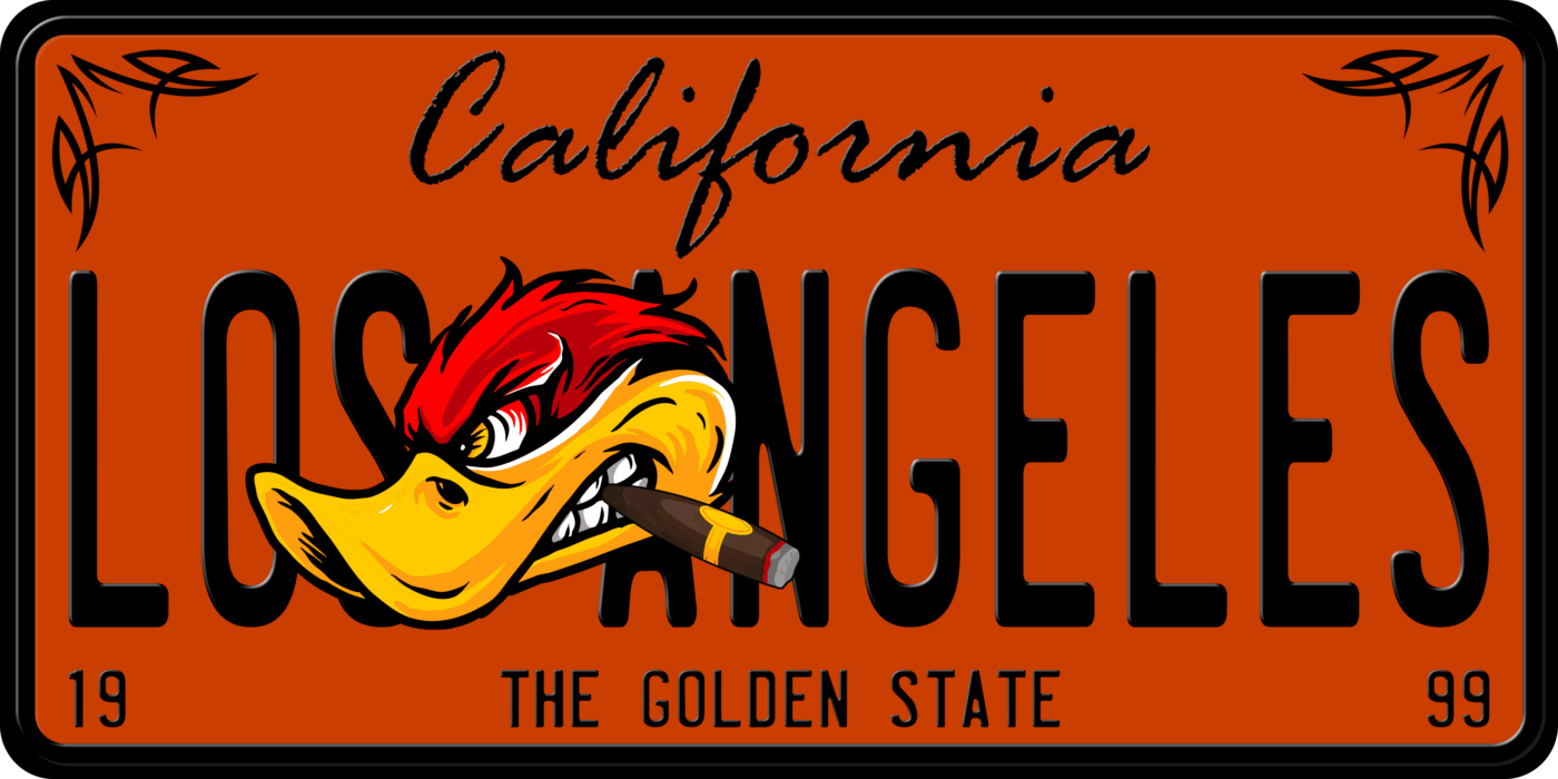 Personalized Hot Rod Garage Hot Rod Duck License Plate - Dingmun