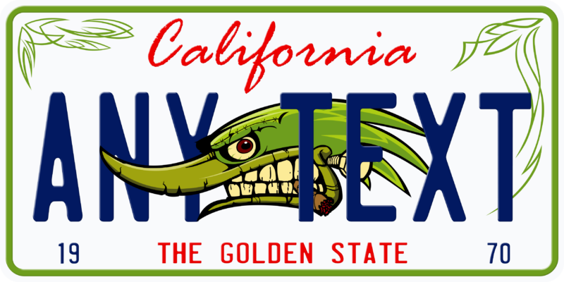 Custom Green Mr. Horsepower Built For Speed One Of A Kind License Plate ...