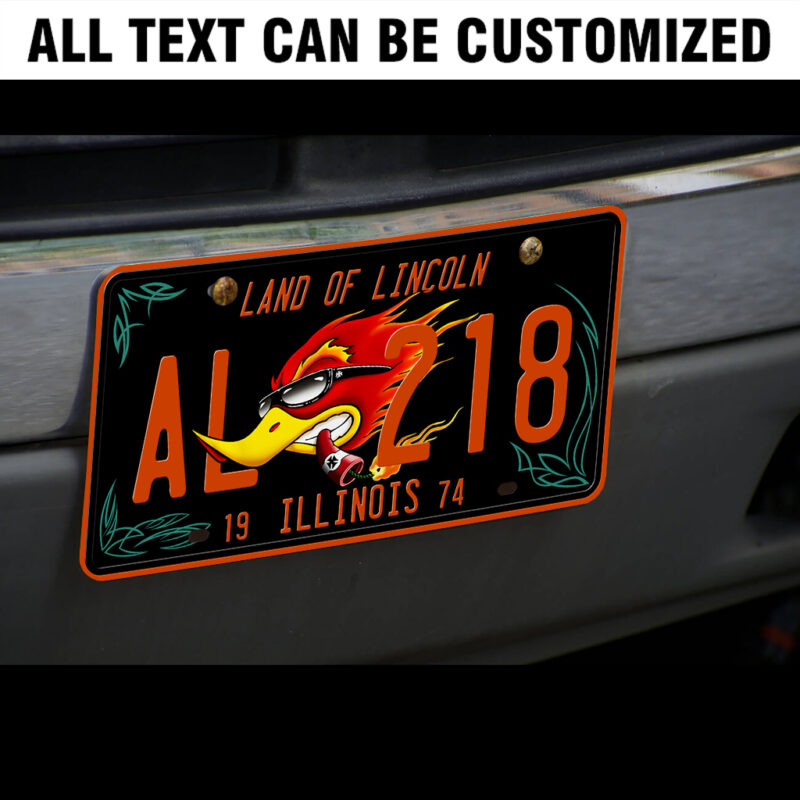 Hot Rod Mr. Horsepower Woodpecke License Plate - Dingmun