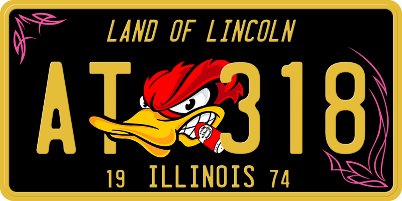 Personalized Hot Rod Garage Hot Rod Duck Speed Shop License Plate - Dingmun