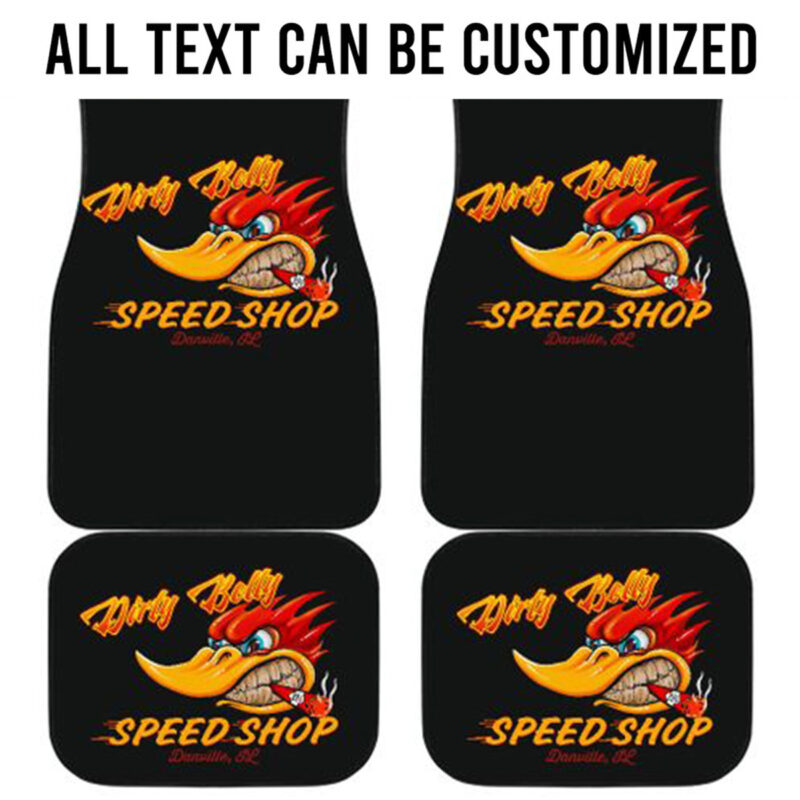Hot Rod Garage Speed Shop Old School Mr Horsepower Car Floor Mats - Dingmun