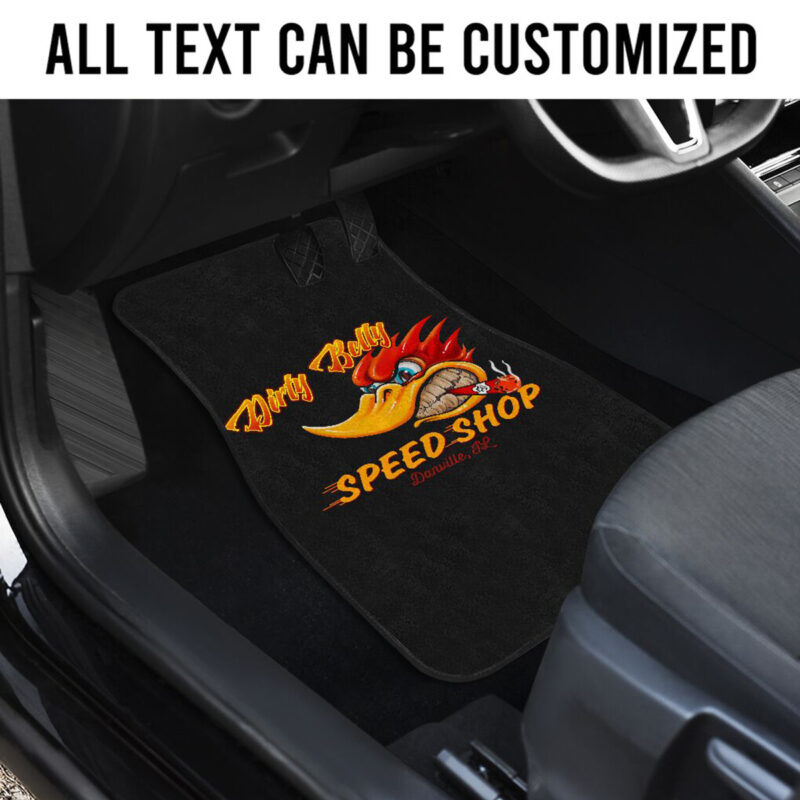 Hot Rod Garage Speed Shop Old School Mr Horsepower Car Floor Mats - Dingmun