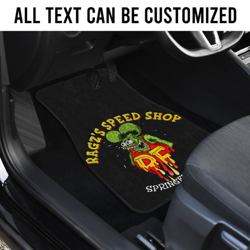 Hot Rod Garage Door Art Rat Fink Car Floor Mats - Dingmun