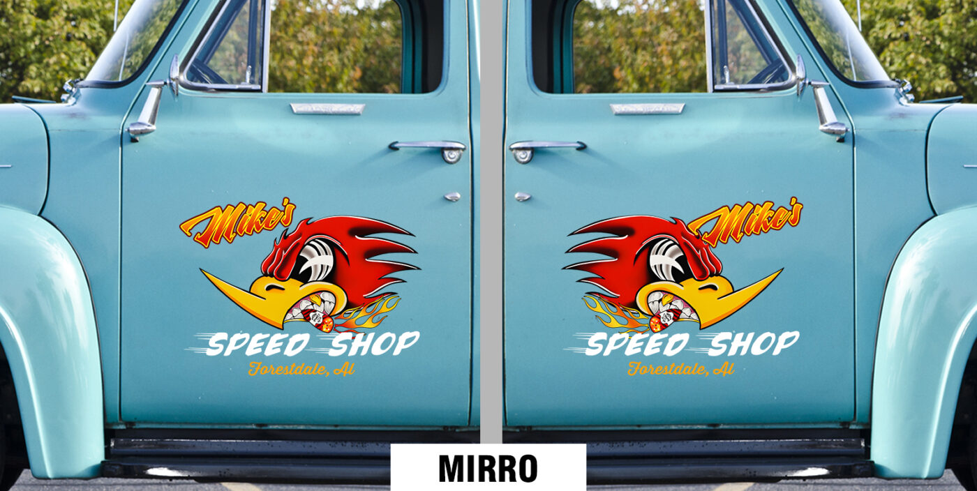 Personalized Speed Shop Hot Rod Shop Mr Horsepower Sticker - Dingmun