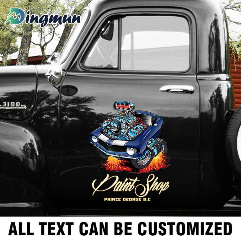 Personalized Paint Shop Name Car Decals - Dingmun