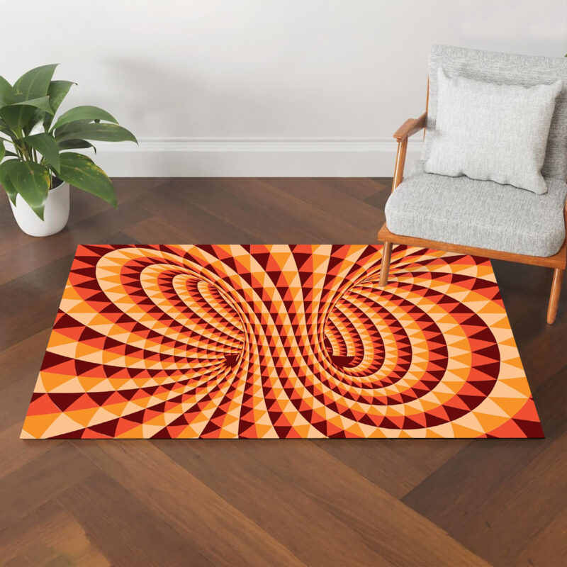 Psychedelic Groovy Colorful Optical Illusion Vaporwave 70s Style Area ...