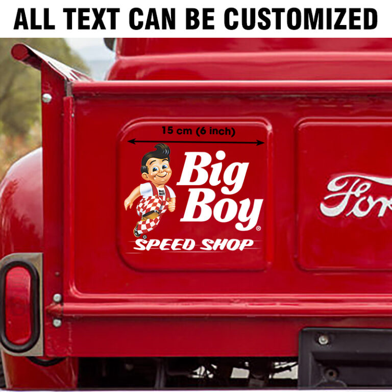 Customized Big Boy Speed Shop Decals For Vintage Car - Dingmun