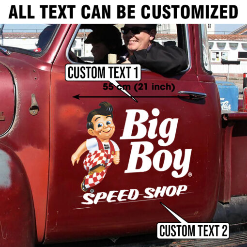 Customized Big Boy Speed Shop Decals For Vintage Car - Dingmun