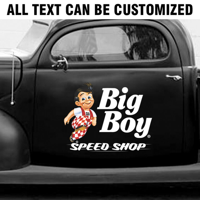Customized Big Boy Speed Shop Decals For Vintage Car - Dingmun