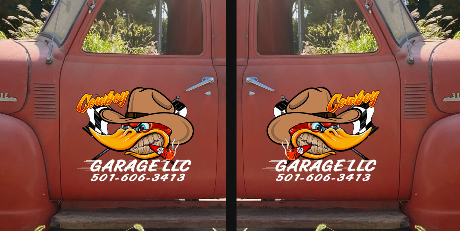 Hot Rod Sticker Customizable Mr. Horsepower Cowboy Style Decal For Hot ...