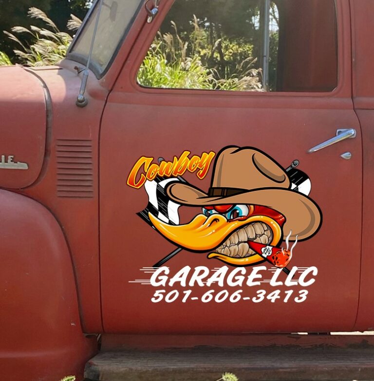 Hot Rod Sticker Customizable Mr. Horsepower Cowboy Style Decal For Hot ...