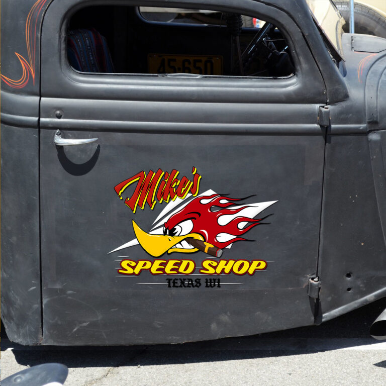 Personalized Speed Shop Mr Horsepower For Car Door Sticker - Dingmun