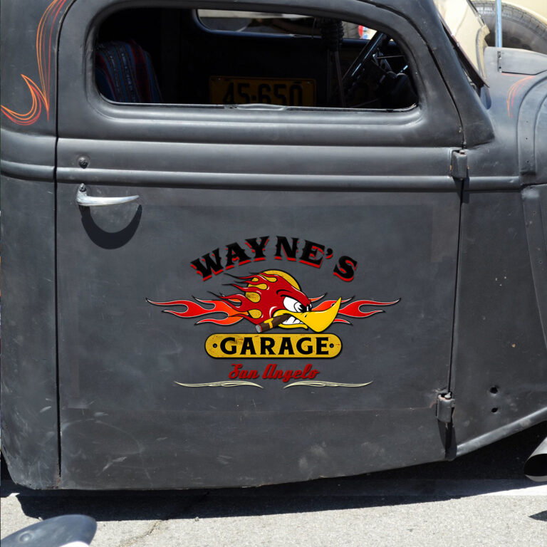 Personalized Woodpecker Speed Garage Shop Vinyl Decals - Dingmun