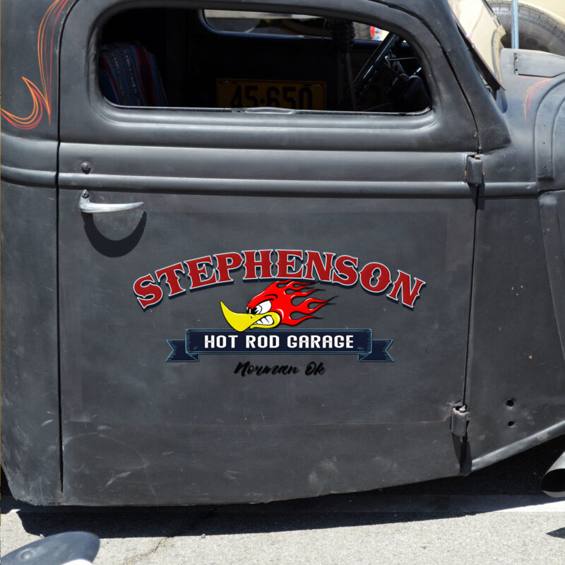 Personalized Hot Rod Mr Horsepower Devil Garage Sticker - Dingmun