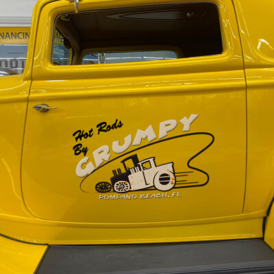 Personalized Hot Rod By Grumpy Vinyl Stickers - Dingmun