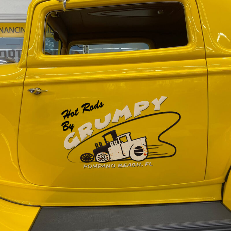 Personalized Hot Rod By Grumpy Vinyl Stickers - Dingmun