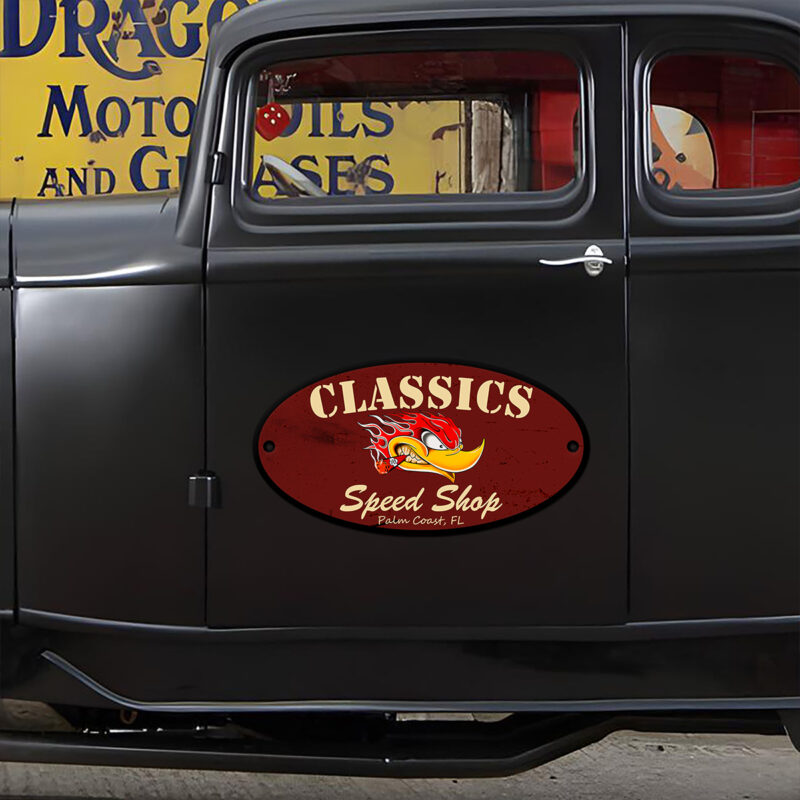 Personalized Mr Horsepower Hot Rod Classic Speed Shop Garage Stickers ...