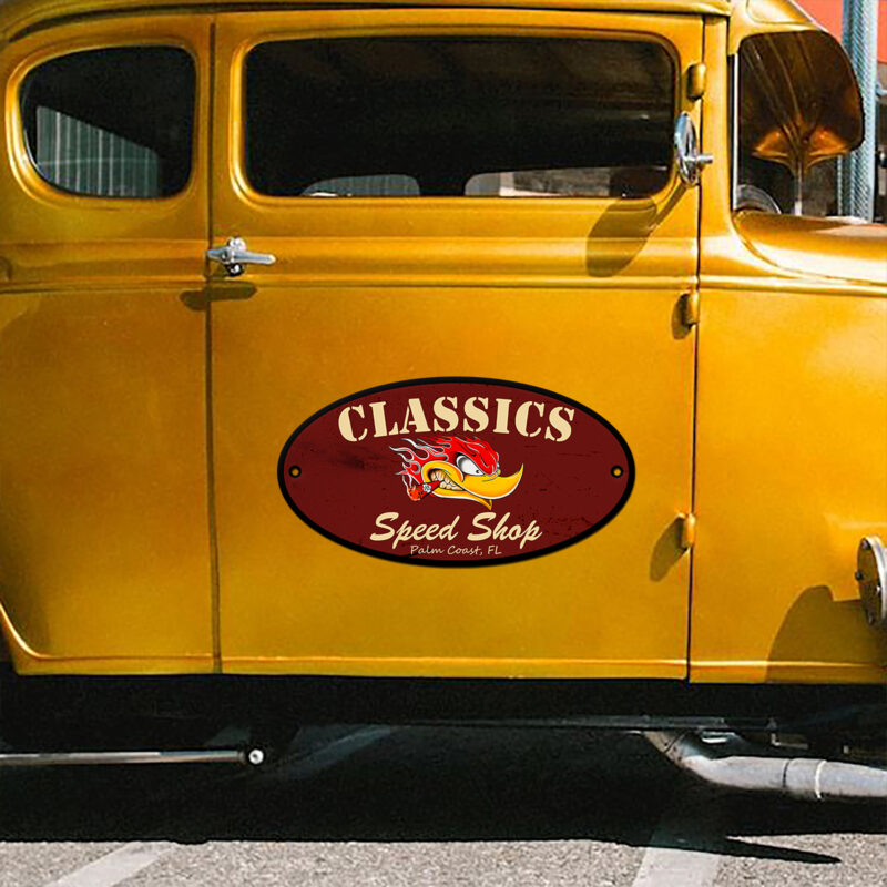 Personalized Mr Horsepower Hot Rod Classic Speed Shop Garage Stickers ...