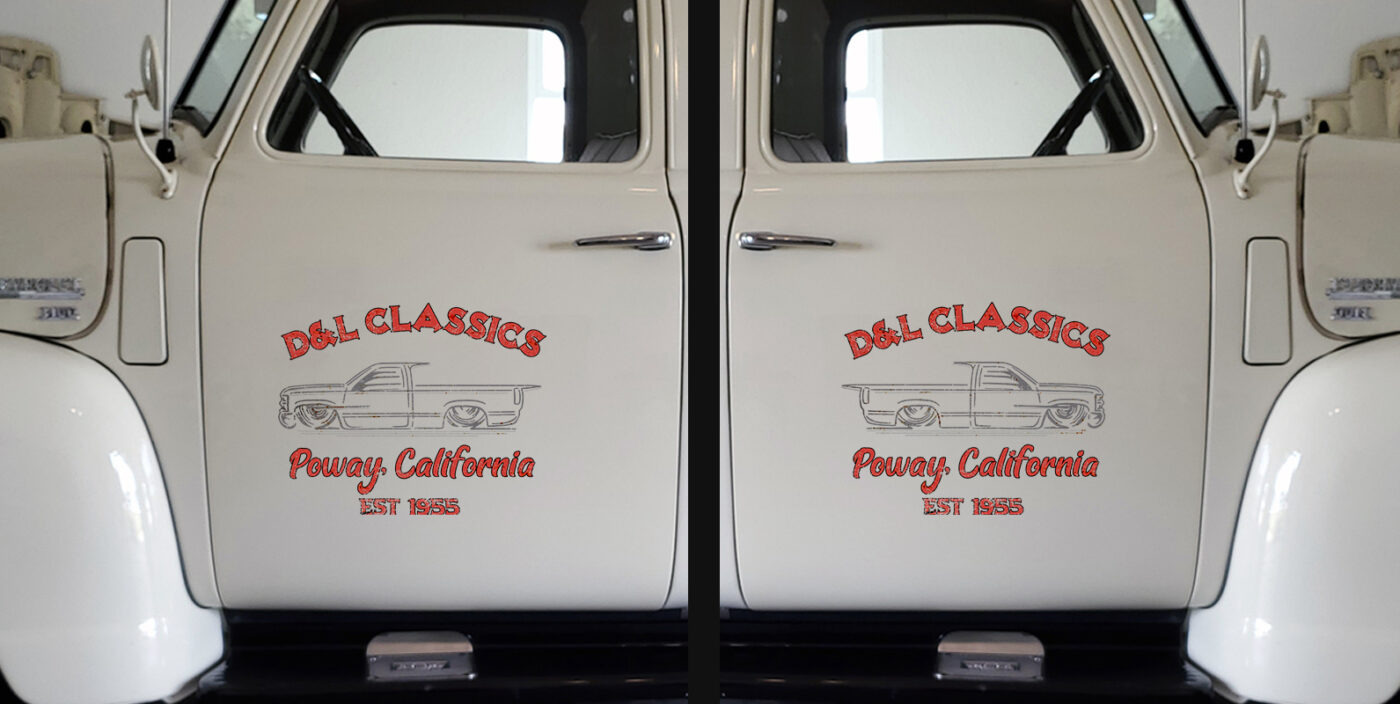 Personalized Vintage Distressed Hot Rod Car Decal - Dingmun