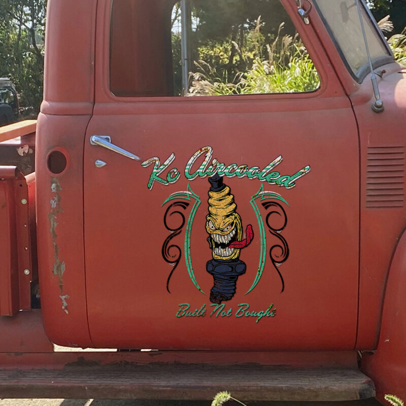 Customized Rusty Pinstripe Spark Plug Decal - Dingmun