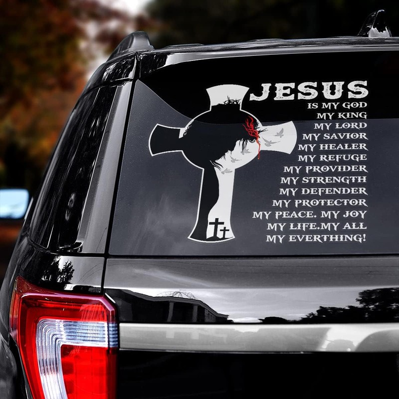 Jesus is My God My King My Lord My Savior Vinyl Transparent Car Sticker ...