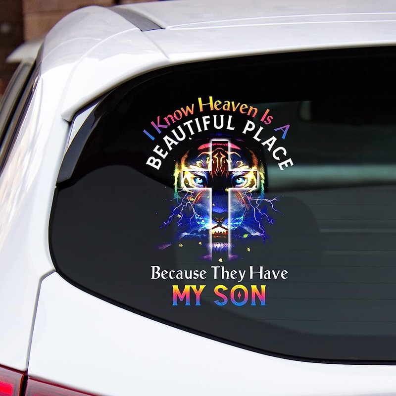 I Know Heaven is A Beautiful Place Because They Have My Son Vinyl Car ...