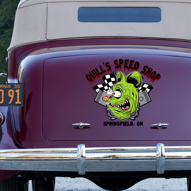 Personalized Hot Rod Rat Fink And Kustom Vinyl Decals - Dingmun