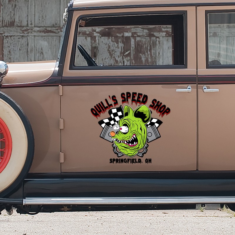 Personalized Hot Rod Rat Fink And Kustom Vinyl Decals - Dingmun