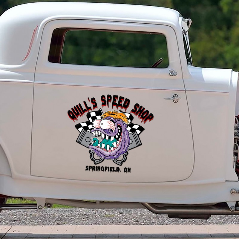 Custom Hot Rod Monster Vinyl Decals - Personalize Your Vehicle - Dingmun
