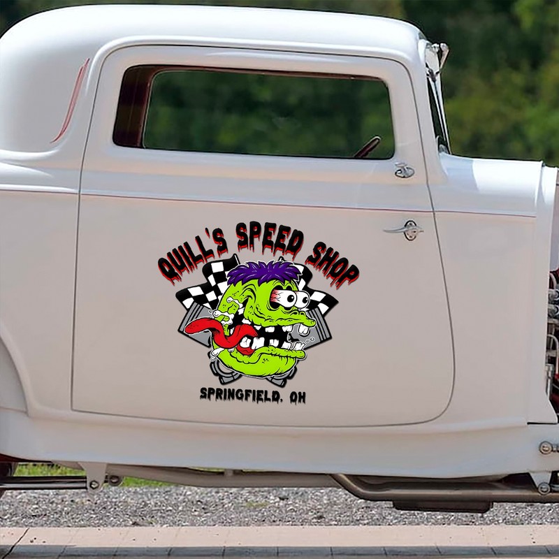 Personalized Hot Rod Monster Vinyl Decals For Car - Dingmun