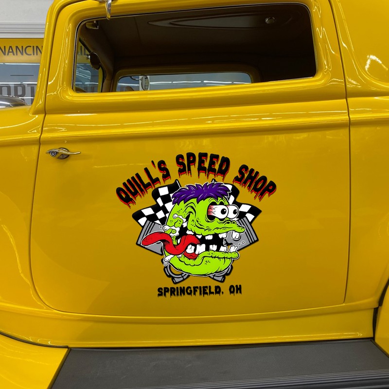 Personalized Hot Rod Monster Vinyl Decals For Car - Dingmun