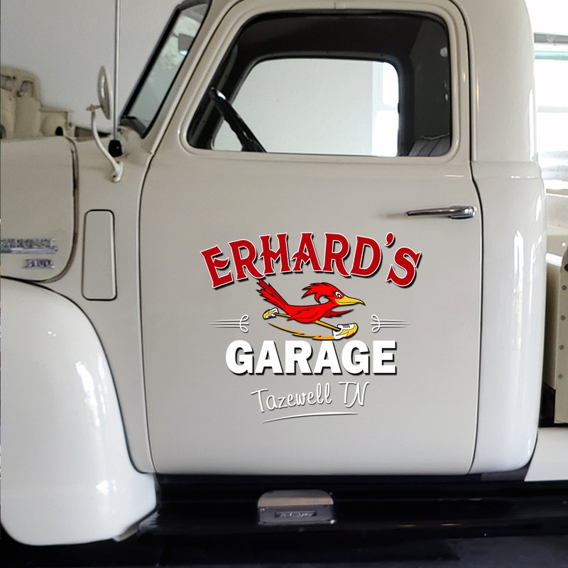 Personalized Woodpecker Garage Vinyl Decals – Mr. Horsepower Hot Rod ...