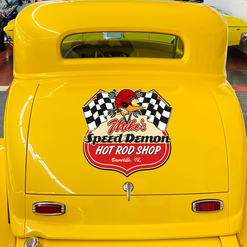 Personalized Woodpecker Speed Demon Vinyl Decals – Mr. Horsepower Hot ...