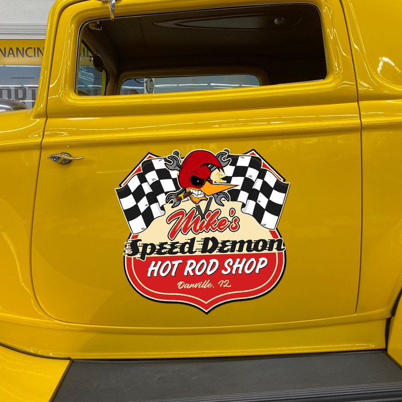 Personalized Woodpecker Speed Demon Vinyl Decals – Mr. Horsepower Hot ...