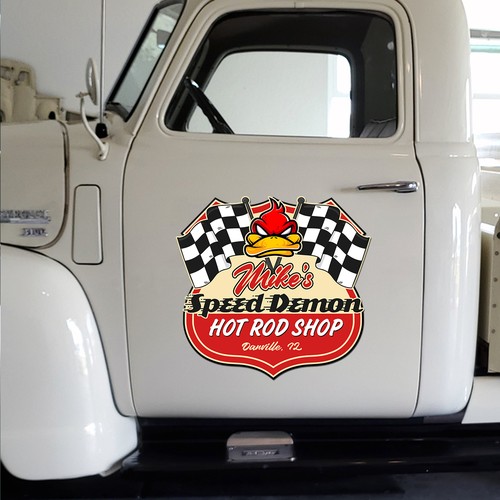 Hot Rod Garage Speed Demon Old School Mr Horsepower Vinyl Wrapped Decal ...