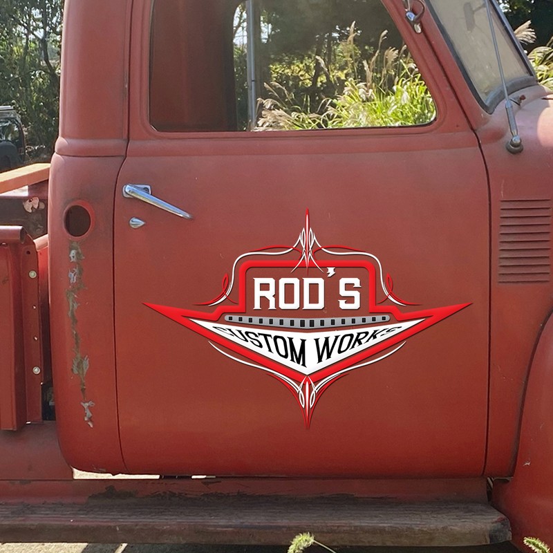 Custom Work Hand Planer Pinstriping Lettering Vinyl Sticker - Dingmun