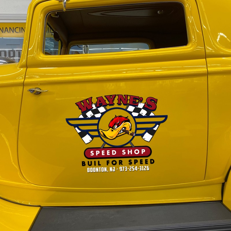 Personalized Hot Rod - Large Vinyl Decals For Cars And Trucks - Dingmun