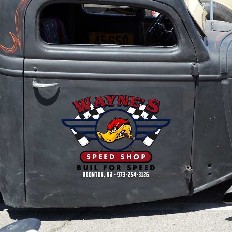 Personalized Hot Rod - Large Vinyl Decals For Cars And Trucks - Dingmun