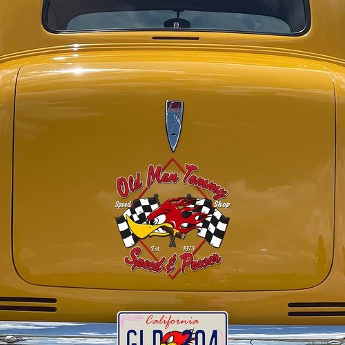 Hot Rod Vinyl Decals - Custom Graphics With Mr. Horsepower Design - Dingmun