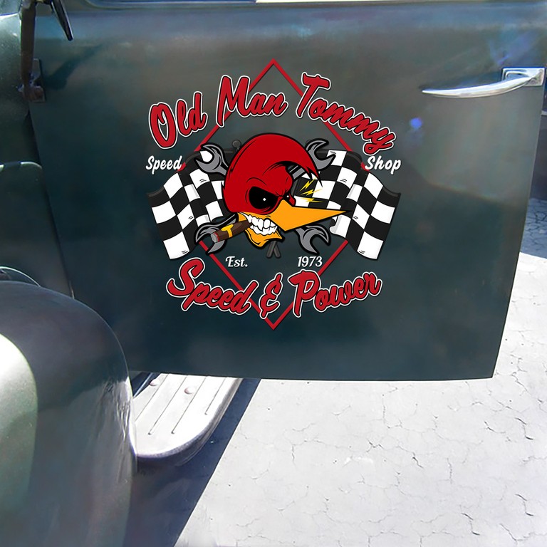 Large Hot Rod Decals - Stand Out With Mr. Horsepower Graphics - Dingmun